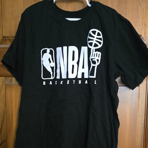 NBA | Shirts & Tops | Nba Black Tee With Red And Blue Logo | Poshmark